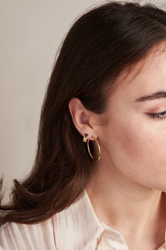 9ct Yellow Gold Round Profile Hoop Earrings 30mm – WJ Shaw Jewellers